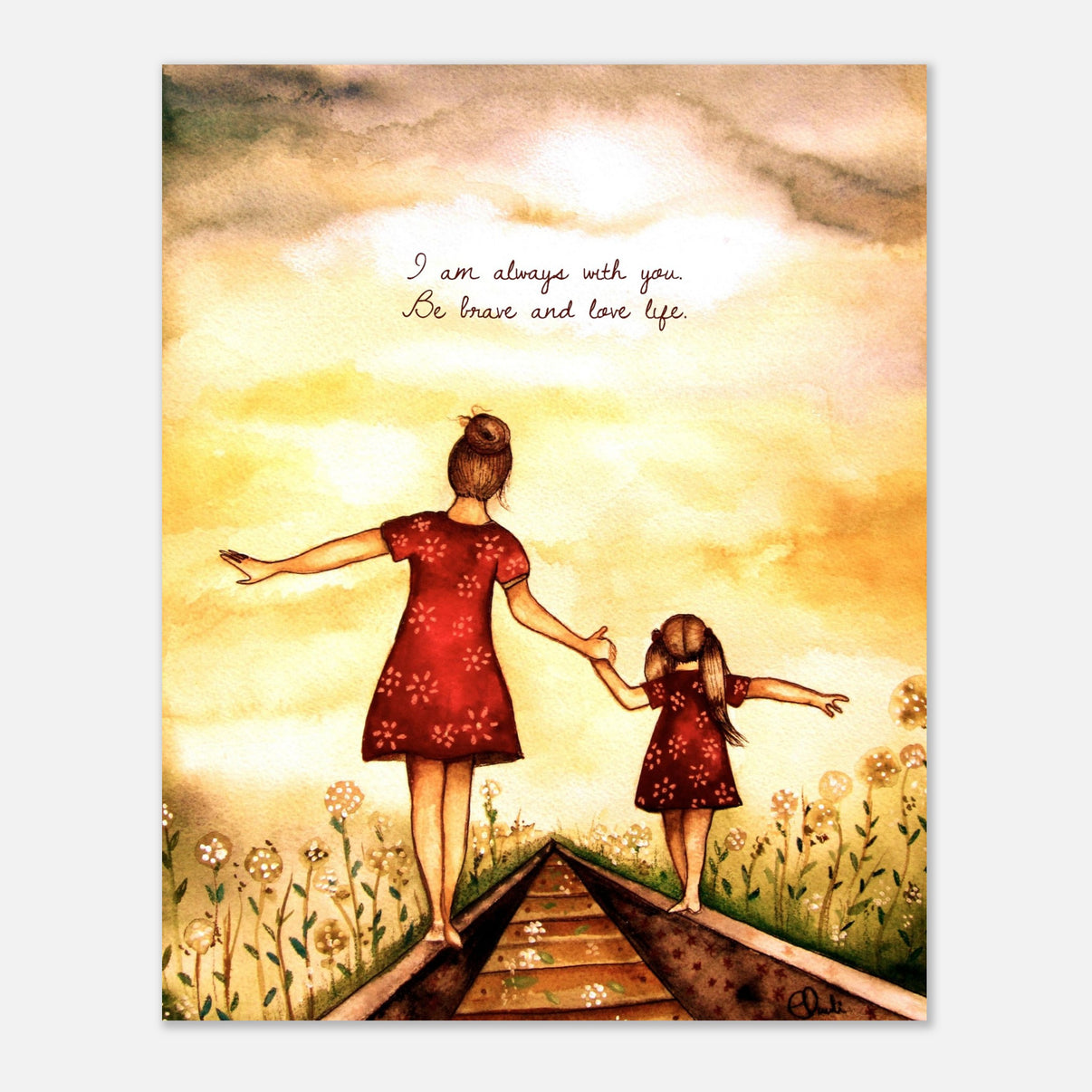 Life's Tracks Print with Custom Quote – Claudia Tremblay